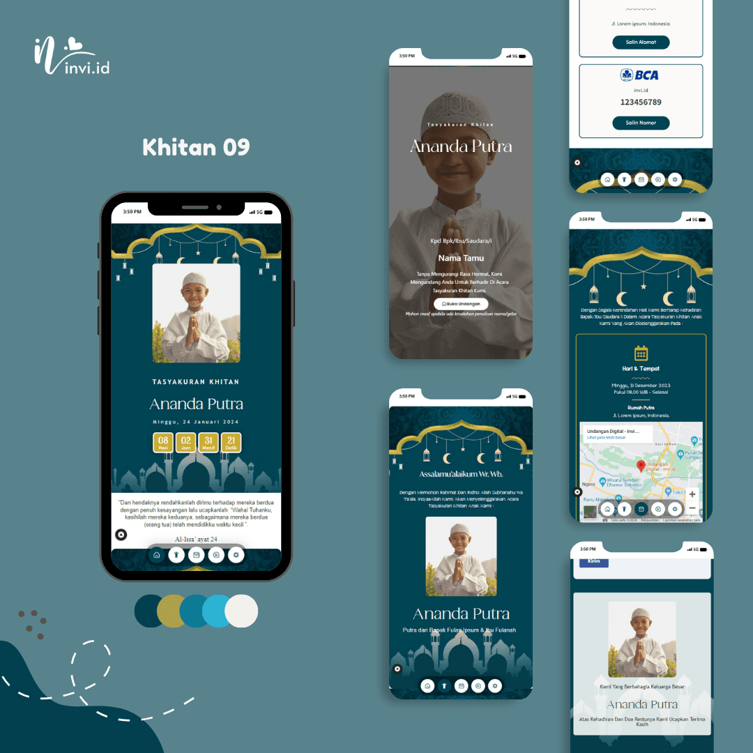 Buat Website Undangan Khitan Digital Siap Pakai - invi