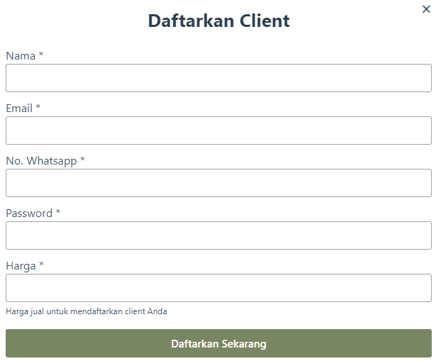 Cara Mendaftarkan Client - invi